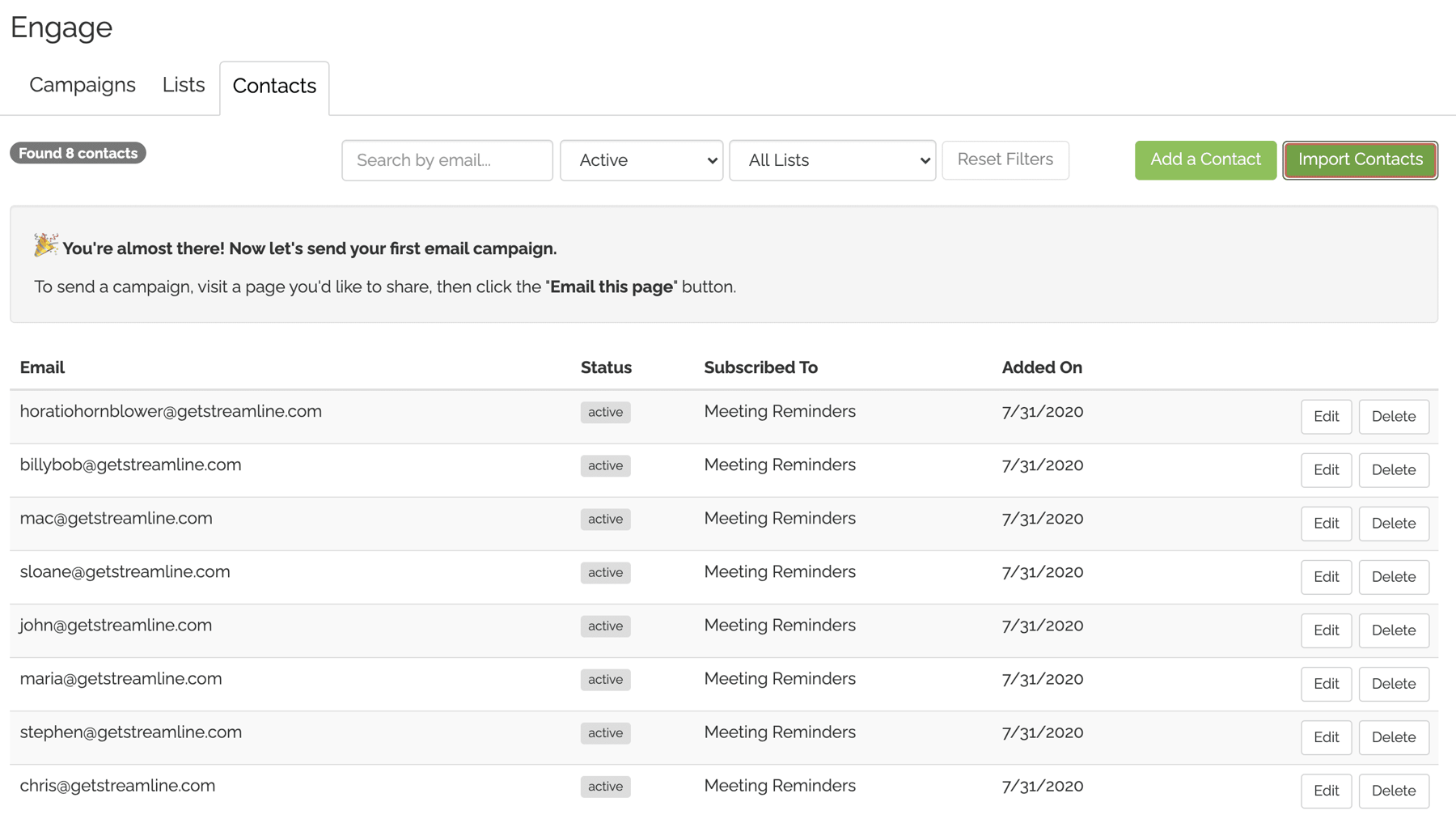 Getting Started with Engage