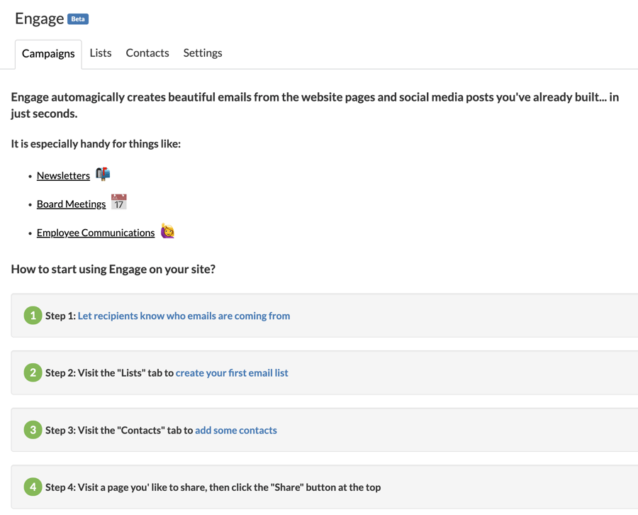 Getting Started with Engage