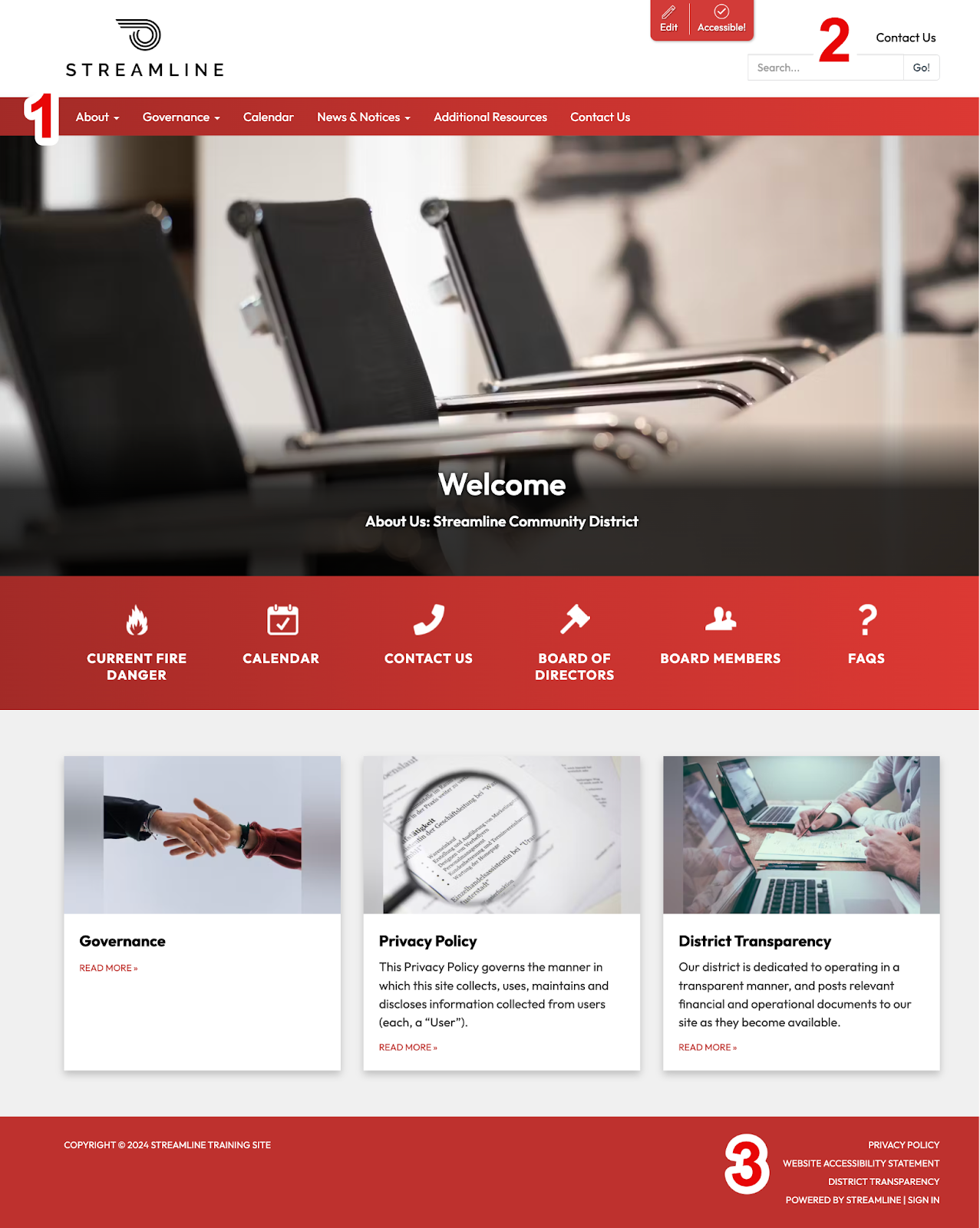 Menus and site navigation